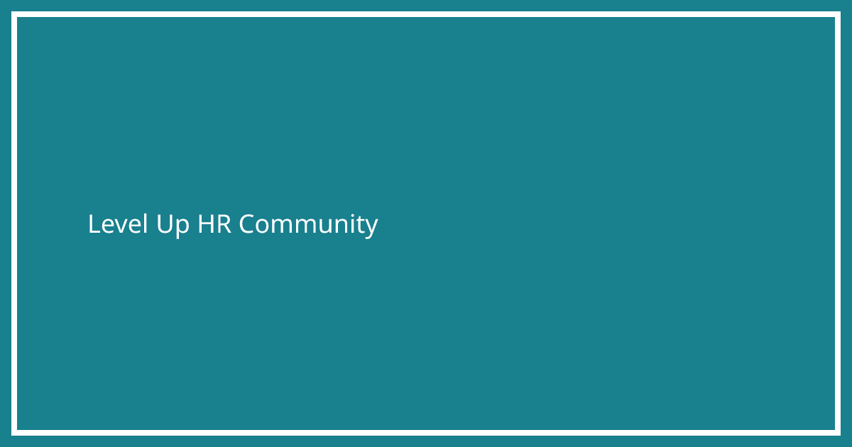 Level Up HR Community